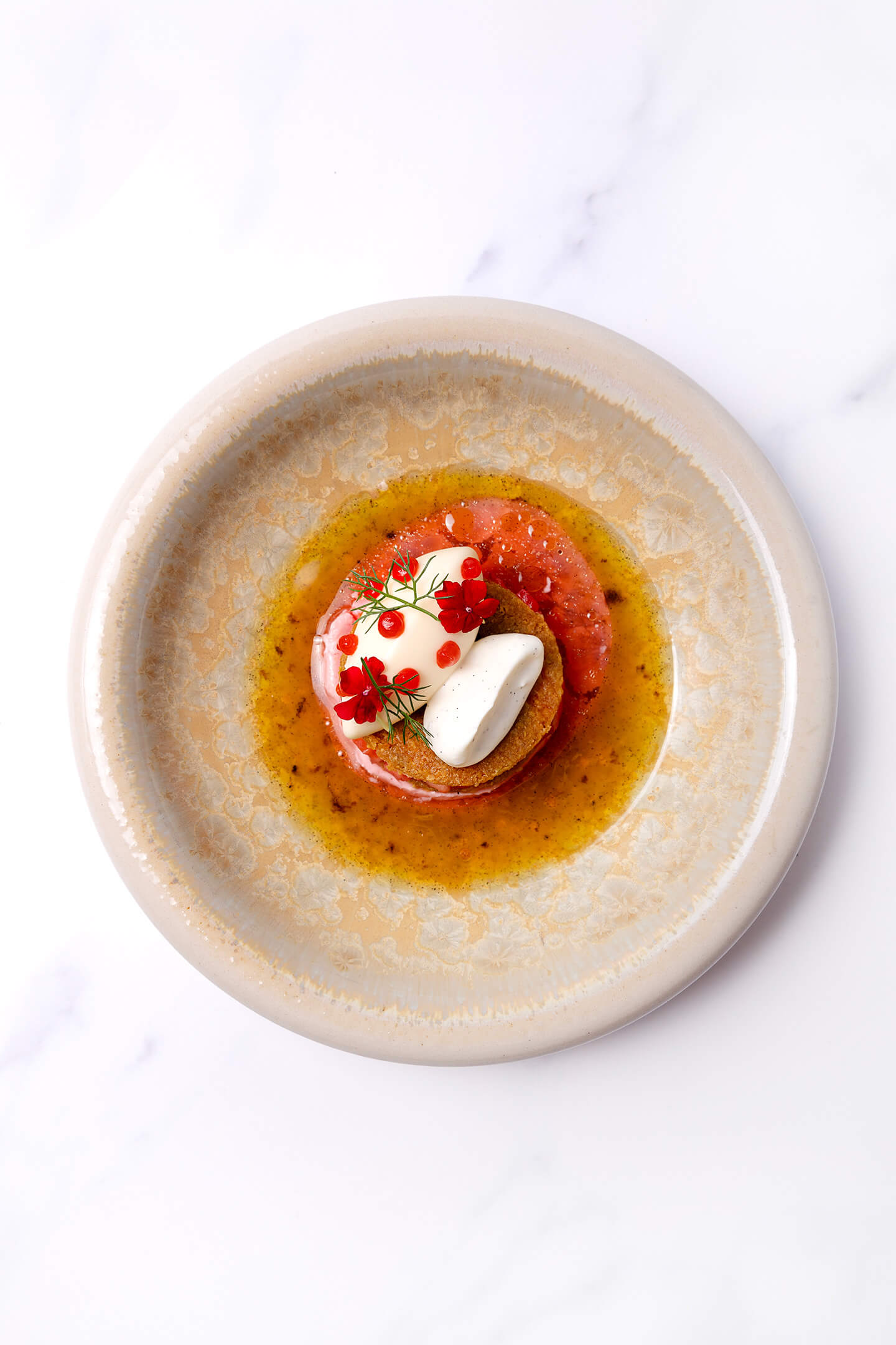 Lemon Mousse With Strawberry And Pistachio Gastronomixs